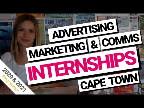 Advertising, Communications and Marketing Internships Cape Town, South Africa (2020 & 2021)
