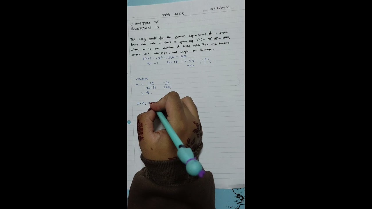 [UPSI] BUSINESS MATHEMATICS PPB3053. TUTORIAL CHAPTER 7, QUESTION 12📌