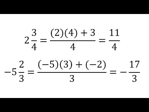 How To Convert Proper Fractions To Improper Fractions