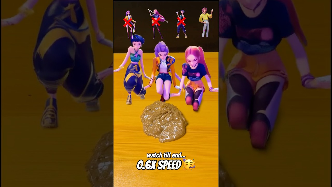 Kpop demon hunters Eating challenge 🤩 #kpopdemonhunters  #huntrix