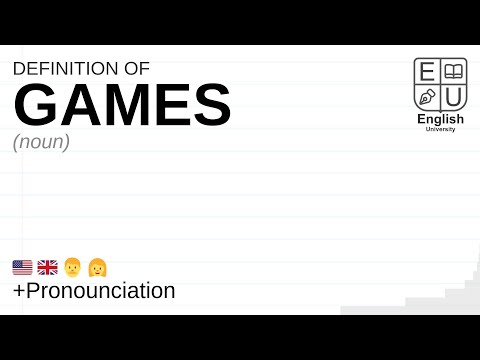 GAMES meaning, definition & pronunciation | What is GAMES? | How to say GAMES