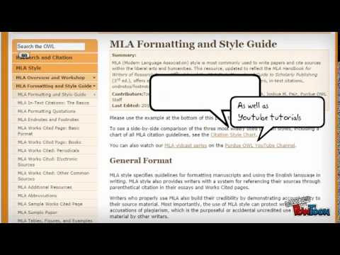 MLA Citation using Purdue Owl