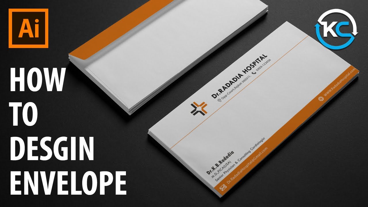 How to make Envelope design in Adobe illustrator.