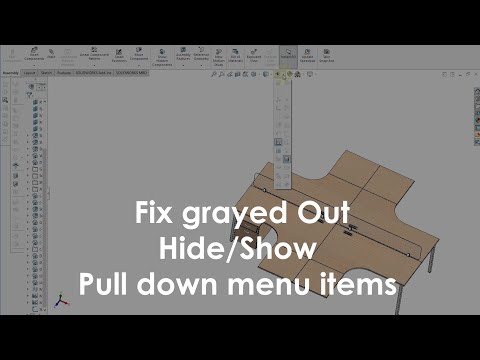 Solidworks : fix greyed out hide show item menu