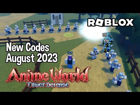 Roblox Anime World Tower Defense New Codes August 2023