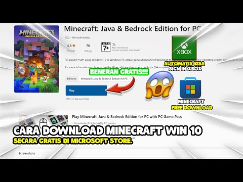 TUTORIAL CARA DOWNLOAD MINECRAFT WIN 10 FULL VERSION TERBARU 2024 SECARA GRATIS!