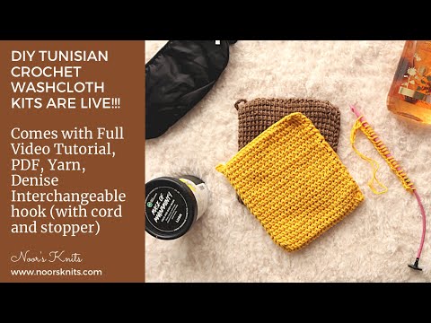 Learn Tunisian crochet, Beginner Crochet kit, Crochet kits with yarn, crochet kits for beginners
