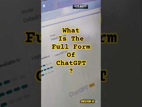 What Is The Full Form ChatGPT? #chatgpt #ai #tech #technology #machine #language #gk #gkquiz #facts