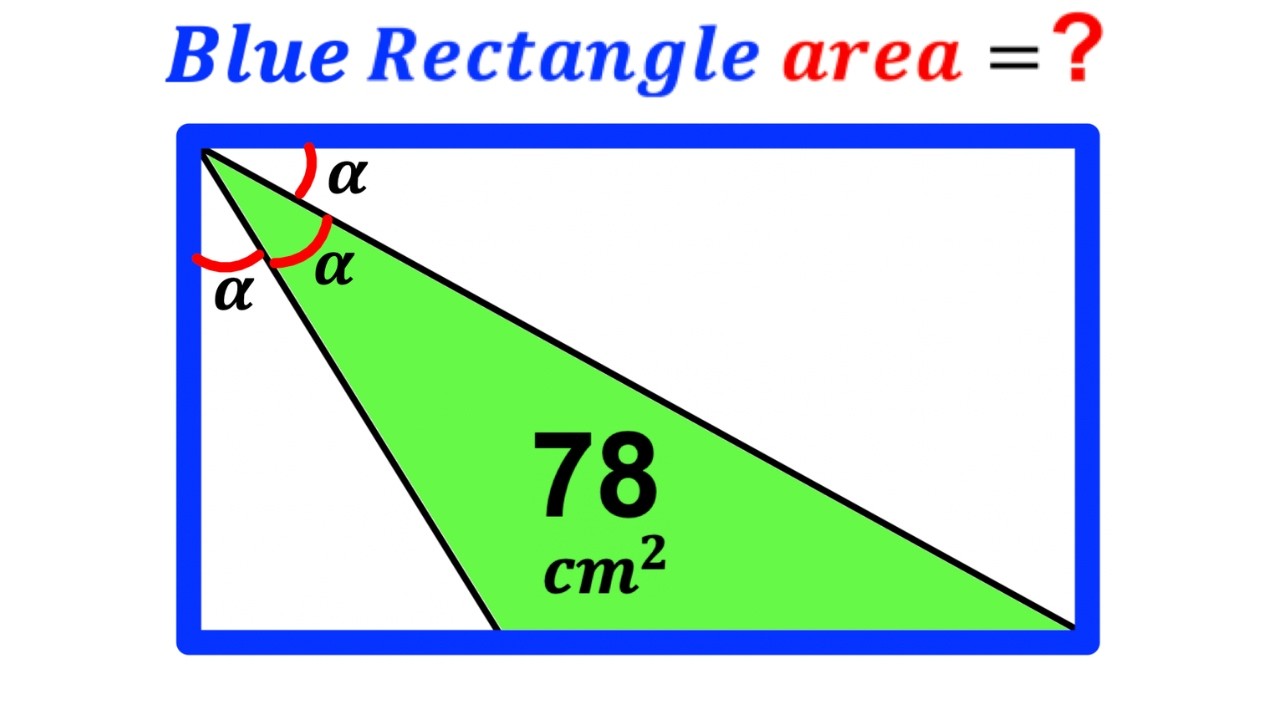 Can you find the area of the Blue Rectangle? | (Triangle) | #math #maths | #geometry
