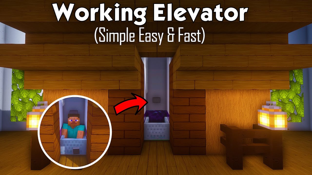 Best AUTOMATIC Elevator in Minecraft Java Survival (Redstone Builds)