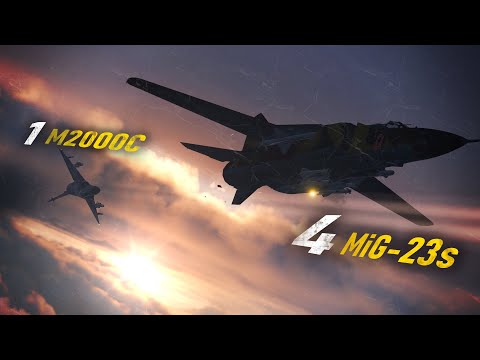 M2000C Vs 4 MiG-23s BVR Engagement in a Storm!