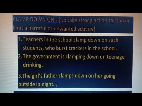 clamp down on [ meaning