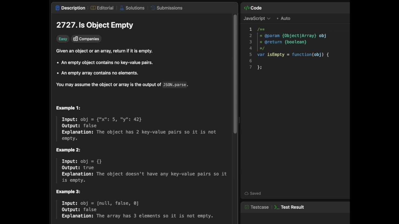 2727. Is Object Empty