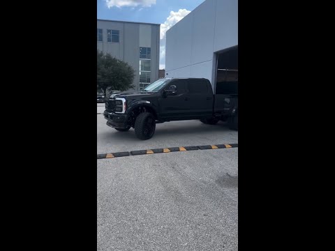 2024 Black Ford F-450 Limited equipped with XF Off-Road Dually Wheels