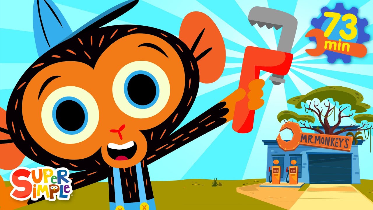 Best Of Mr. Monkey, Monkey Mechanic | Cartoon Show For Kids