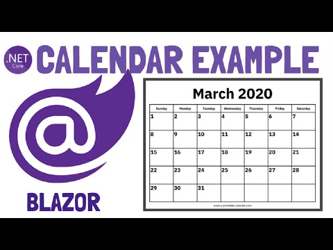 Learn Blazor Generate Calendar with Events Part 01 - Mind Luster