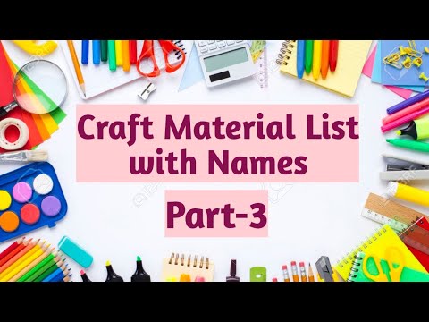 Craft material list with Names Part-3| Craft Stationery items|Craft Material List.
