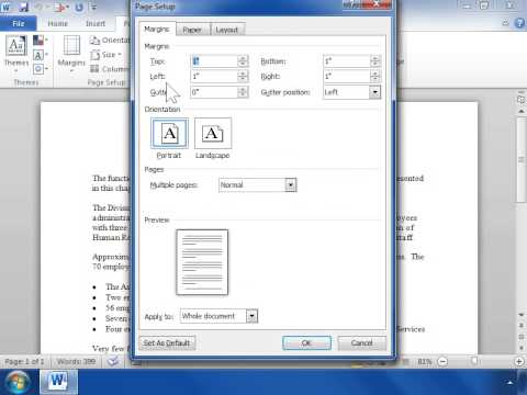 Change the Vertical Alignment of Text - Word 2010