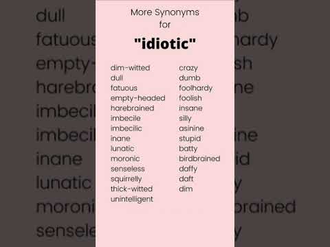 Idiotic synonyms #shorts #viral #study #vocabulary #knowledge #ytshort