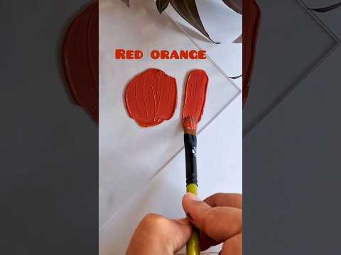How to get Red orange colour shade by acrylics | acrylic colour mixing for red orange #howto