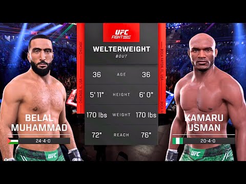 Belal Muhammad vs Kamaru Usman FULL FIGHT | UFC 5 AI Simulation (CPU vs CPU)