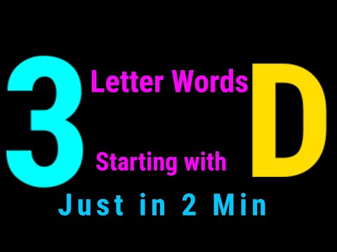 d words || d letter words || 3 letter d words || 3 letter words starting with d