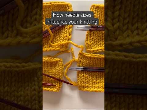 Needle sizes matters - reason for making swatches #knittingtips #shorts