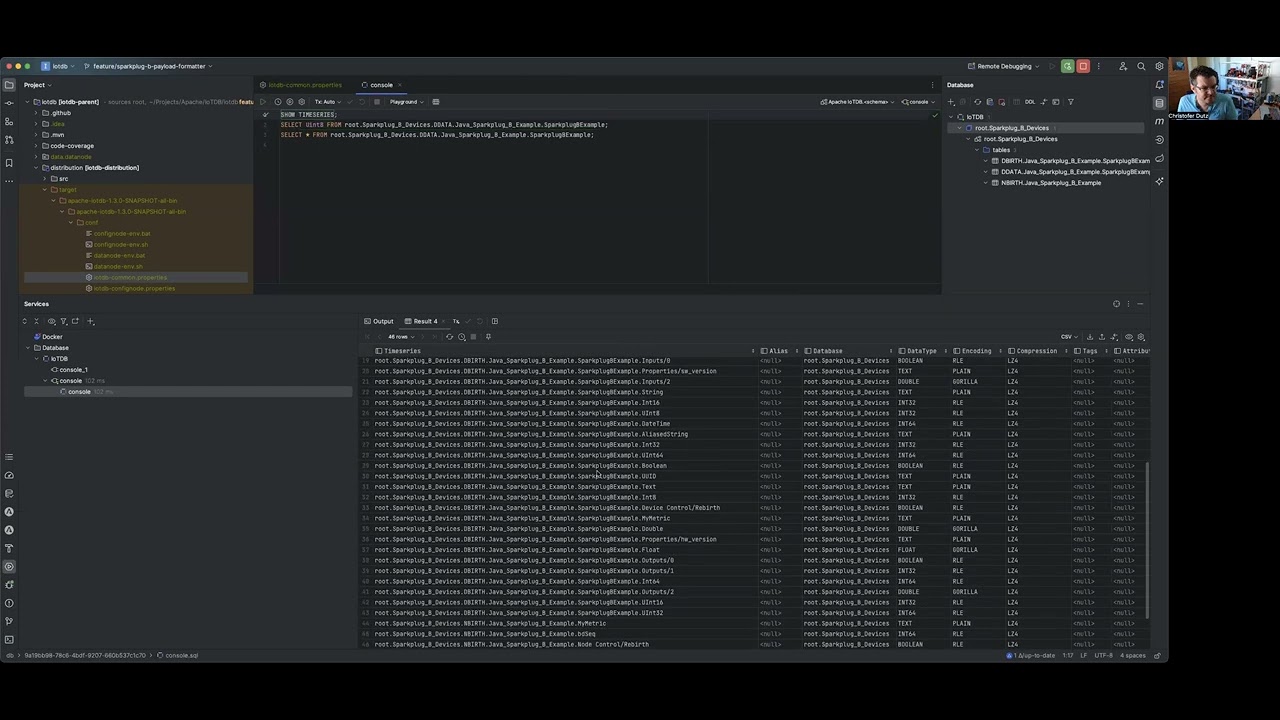 Demo on pumping SparkplugB data directly into Apache IoTDB