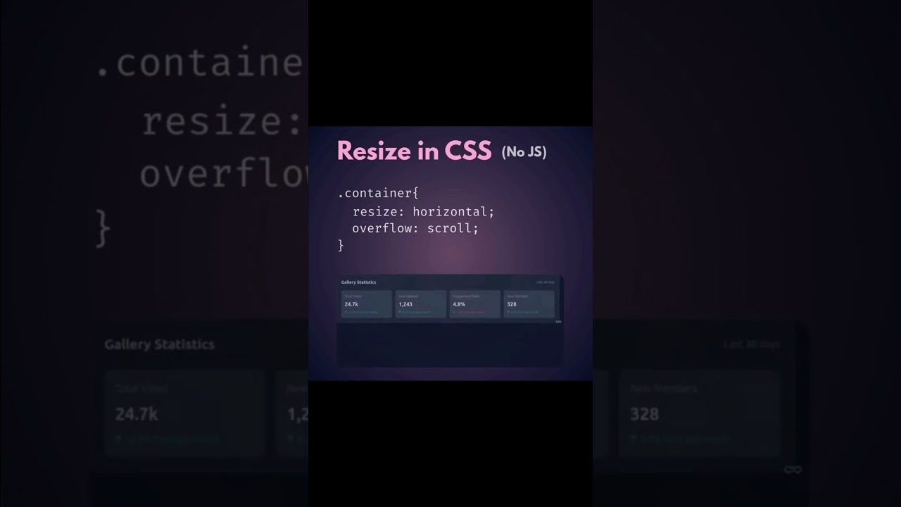 Resize in CSS #html #css #web #frontend #webdesign #viral
