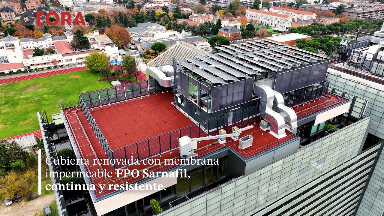 Impermeabilización cubierta con FPO Sarnafil de Sika
