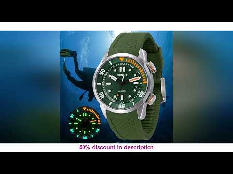 Latest Products You Must Know! BERNY 20Bar Diver Men Mechanical Watch Miyota 8215 Super Luminous