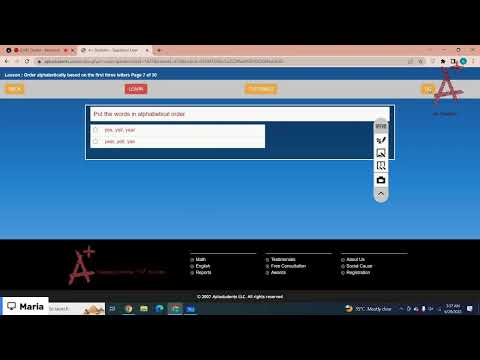Grade 2 - Order alphabetically based on the first letter , Order alphabetically based on the firs…