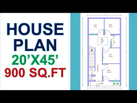 HOUSE PLAN 20' X 45' - 900 SQ.FT