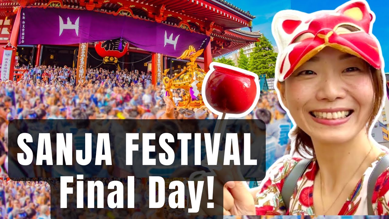 Final Day of Asakusa Sanja Matsuri! | Main Mikoshi Parade & Taiko Drums ⛩️🥁
