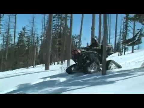 ATV and UTV tracks Riding in Deep Snow
