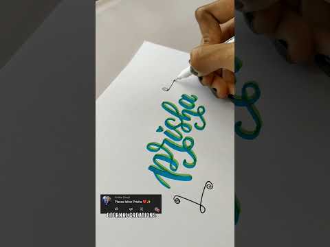 Name Lettering Prishaβπ»β¨ #ohuhu Brushpensπ #shorts #calligraphy #trending #ytshorts #viral