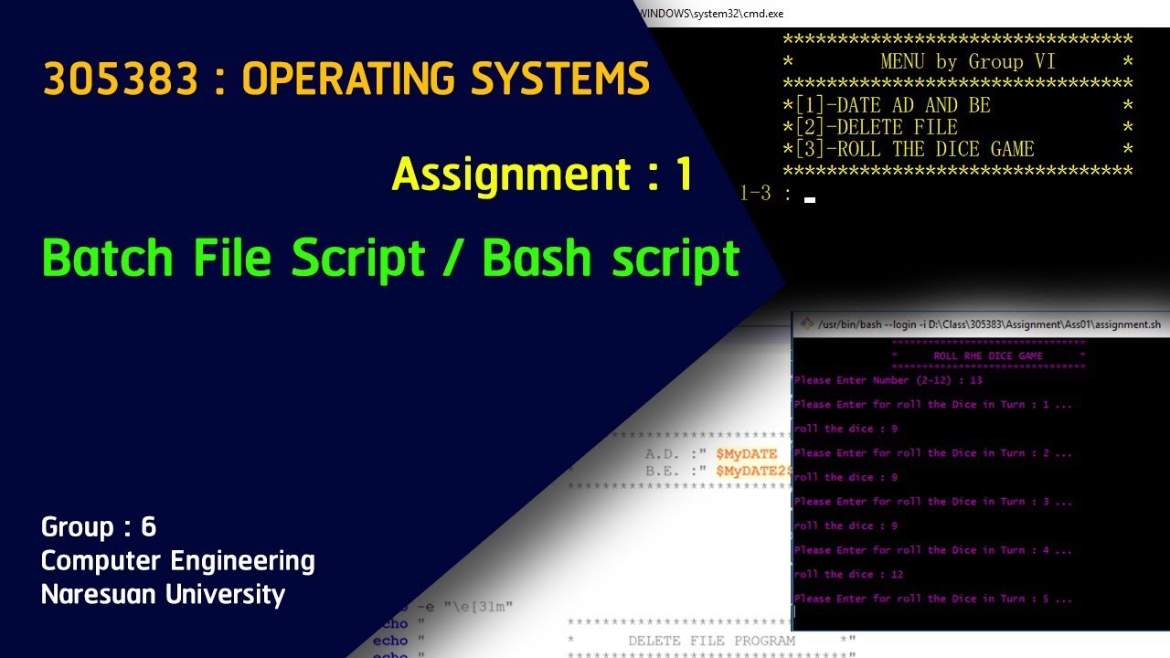 Assignment 1 | Batch and Shell script