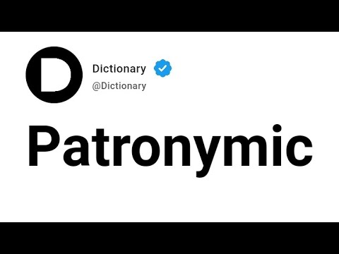 Patronymic Meaning In English