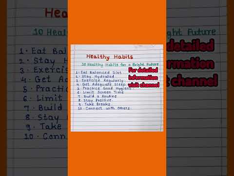 Healthy Habits for a Bright Future Essay | Essay on Good Habits in English #shorts