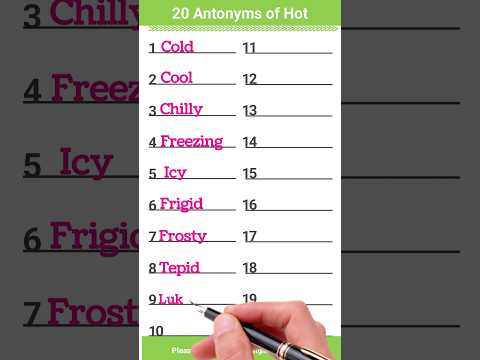 The Opposite of Hot - Search Terms Gone Cold! #english #englishlanguage #vocabulary #engvocb #learn