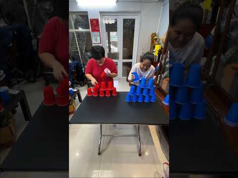 Cup Pyramid Racing Challenge 🤣 Funny Family Games to Play at Home