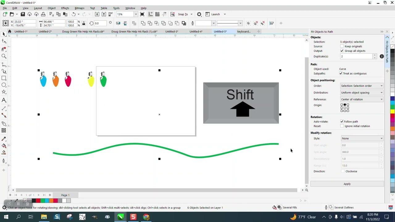 Corel Draw Tips & Tricks Object to Path LIGHT Bulbs