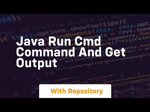 java run cmd command and get output