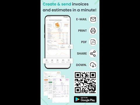 Create and send Invoices or Estimates in a minute - Uses