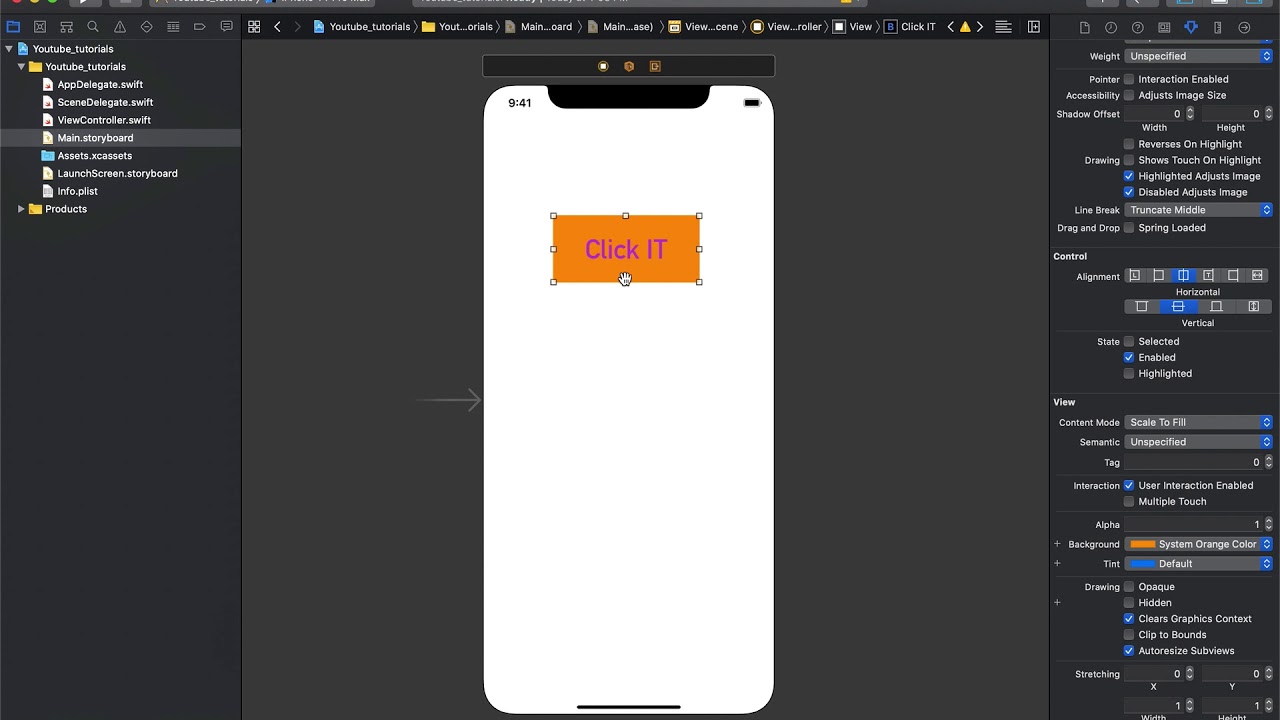 xCode 11.4 - Adding Button and connecting it to Code