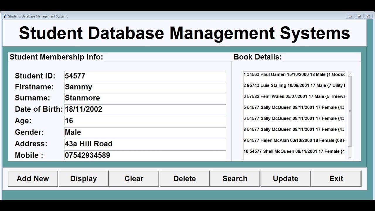 How to Create Student Database Management System using SqLite in python - Part 1 of 2