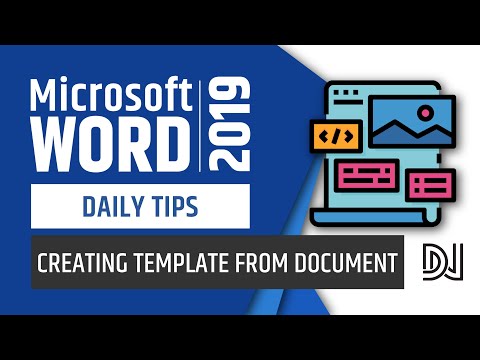 Word 2019 Tips - Creating template from your existing document (Complete Guide)