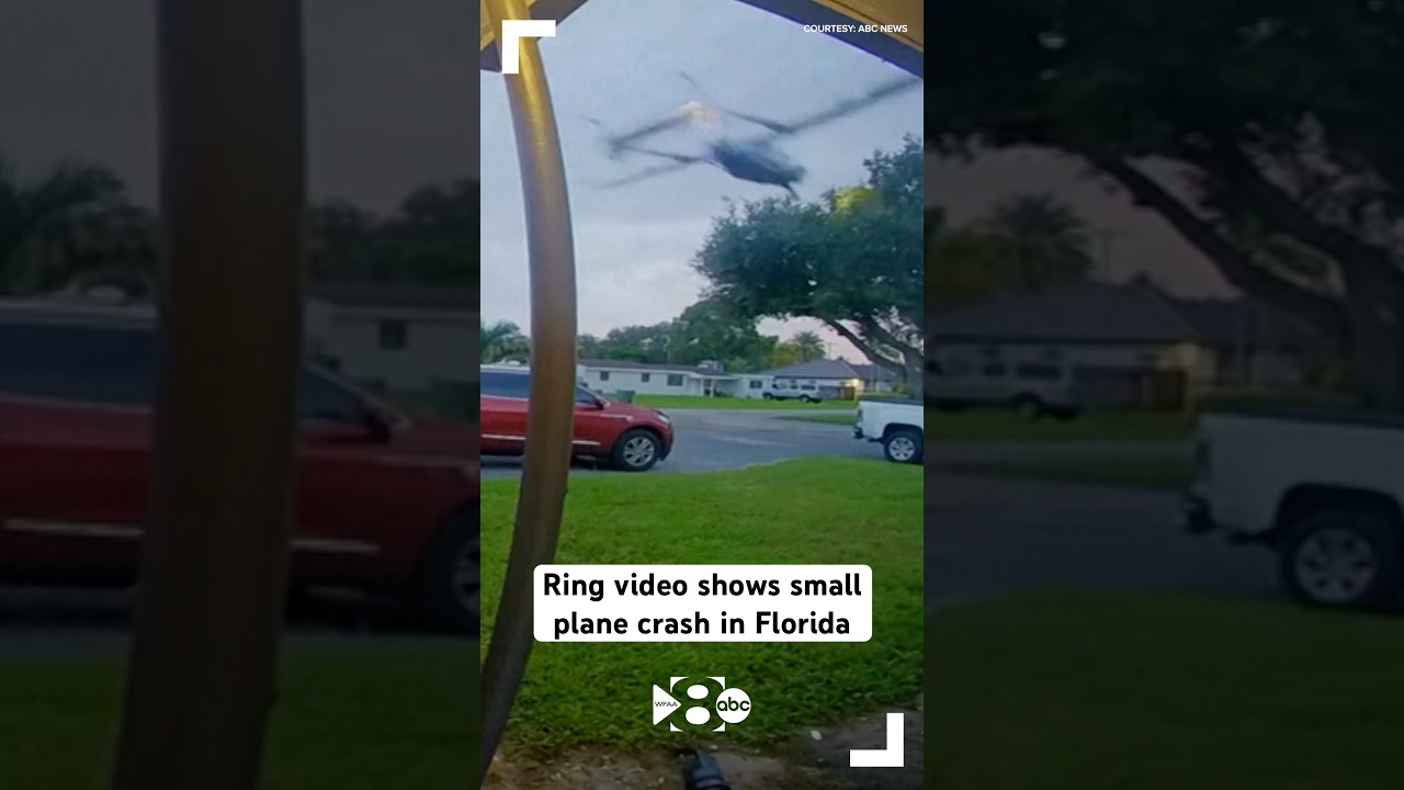 Ring video shows small plane crash in Florida