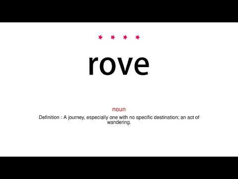 How to pronounce rove - Vocab Today