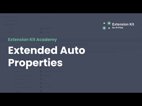 Introduction to Extended Auto Properties module